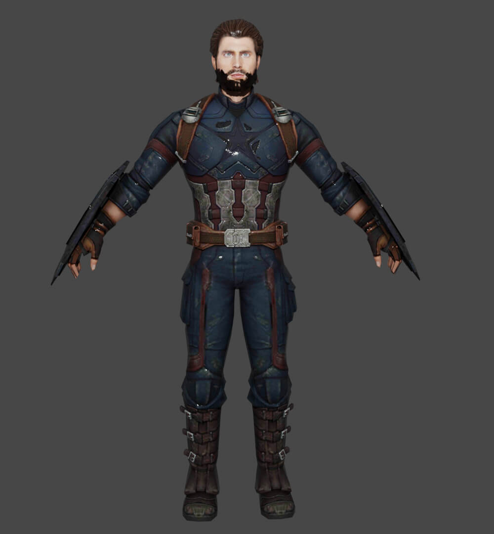 Captain America - 3D Model by 3d_Services