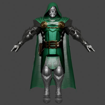 Doctor Doom Low-poly 3D Model by 3d_Services
