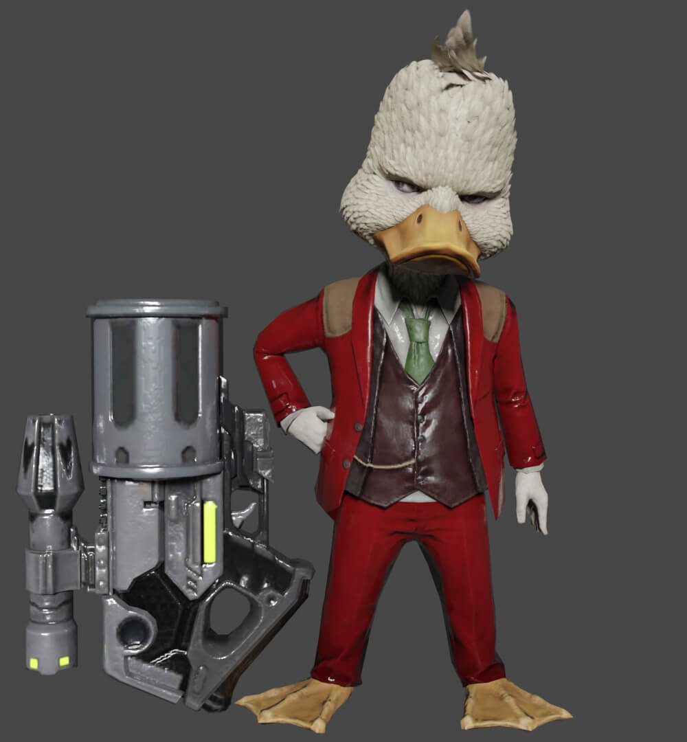 Howard The Duck Low Poly 3D Model by 3d_Services
