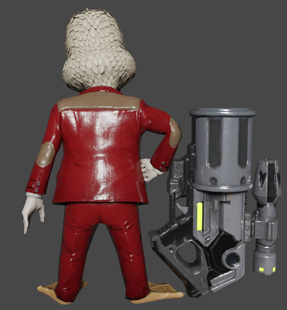 Howard The Duck Low Poly 3D Model by 3d_Services