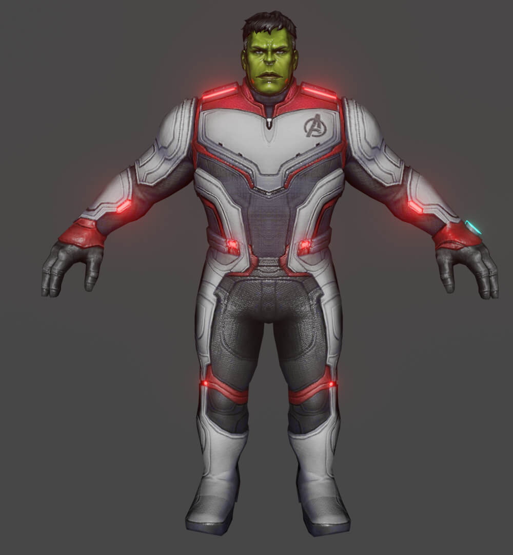 Hulk AE Team Suit Low Poly - 3D Model by 3d_Services