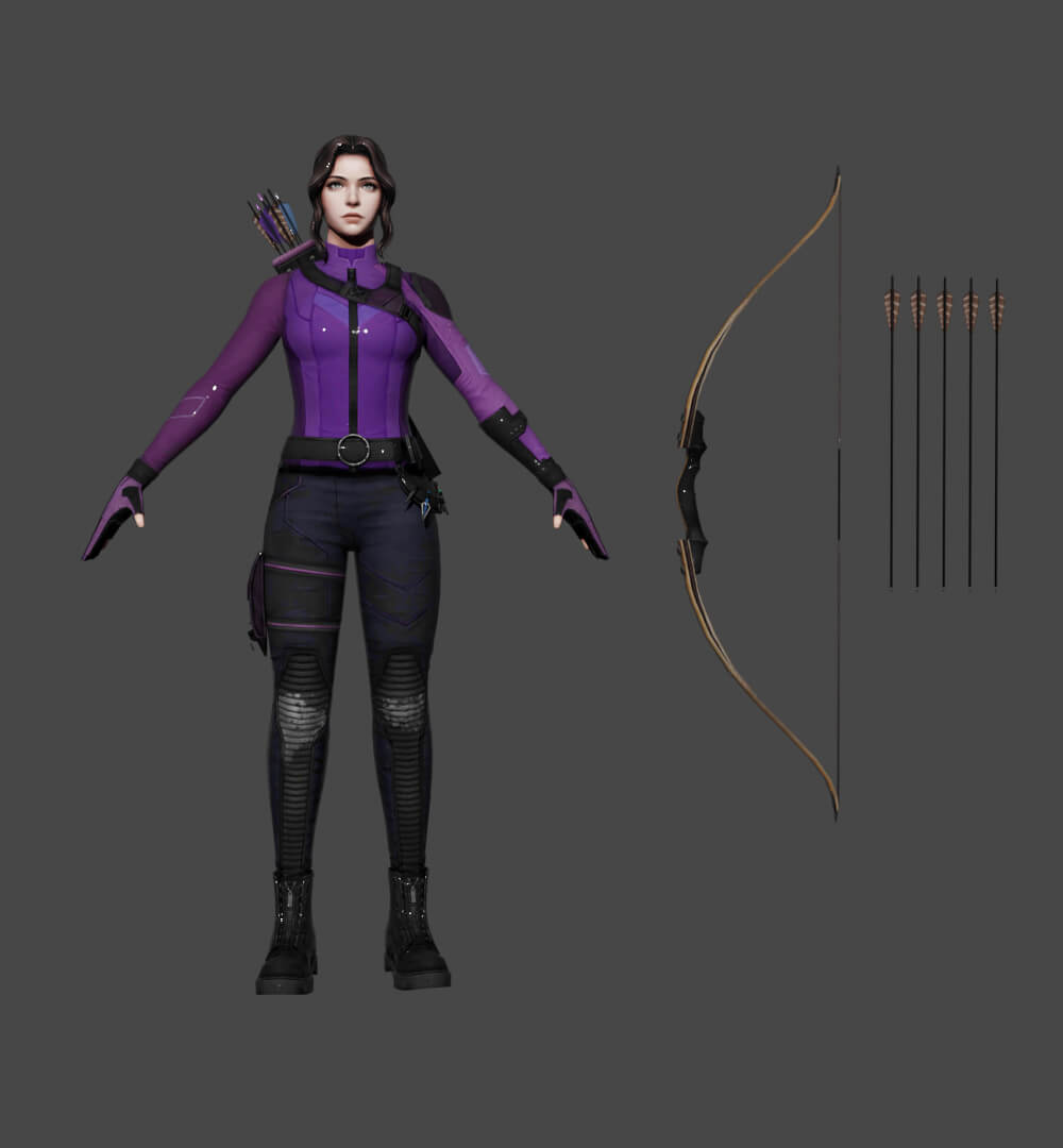 Kate Bishop Low Poly - 3D Model by 3d_Services
