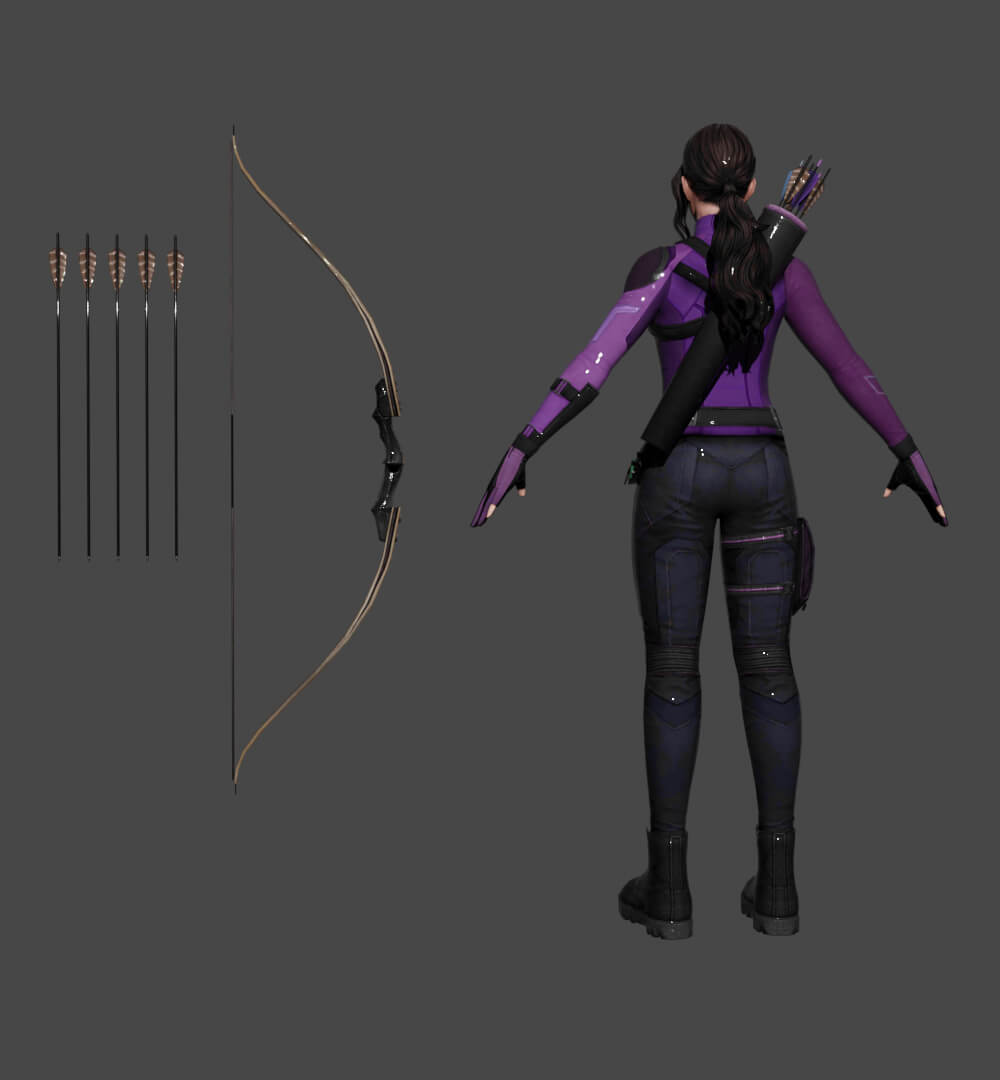Kate Bishop Low Poly - 3D Model by 3d_Services