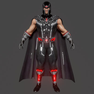Magneto Low-Poly 3D Model by 3d_Services