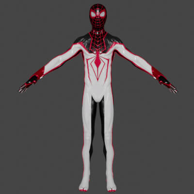 Miles Morales Track Suit - 3D Model by 3d_Services