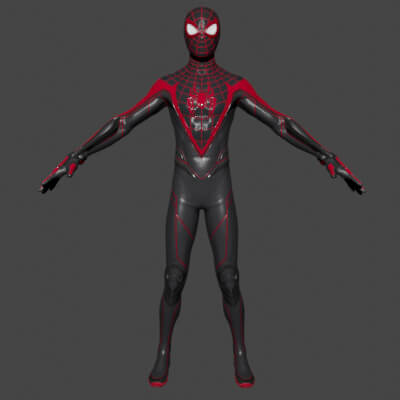 Miles Upgraded Suit - 3D Model by 3d_Services