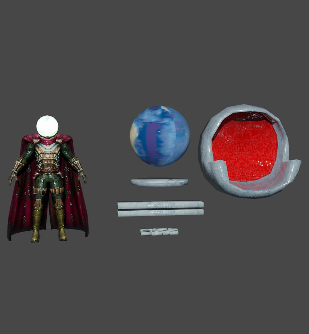 Mysterio Low Poly - 3D Model by 3d_Services
