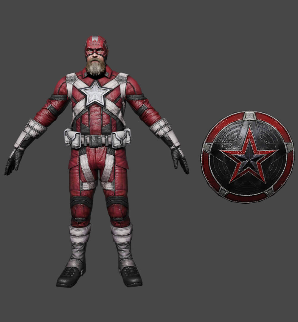 Red Guardian Low Poly - 3D Model by 3d_Services