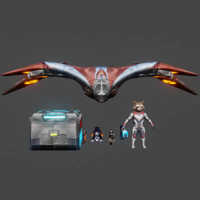 Rocket AE Team Suit Low Poly - 3D Model by 3d_Services