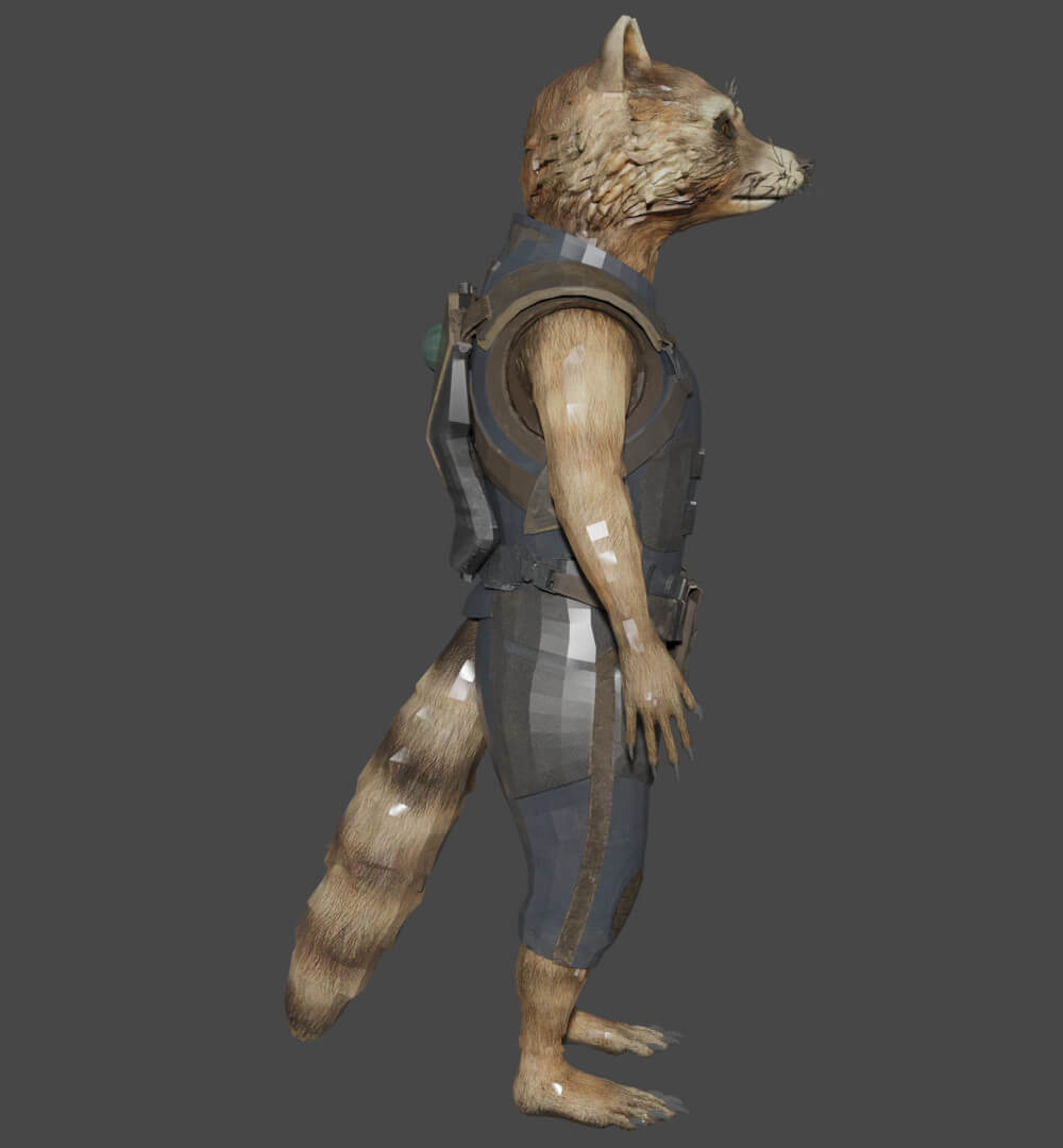 Rocket Raccoon - 3D Model by 3d_Services