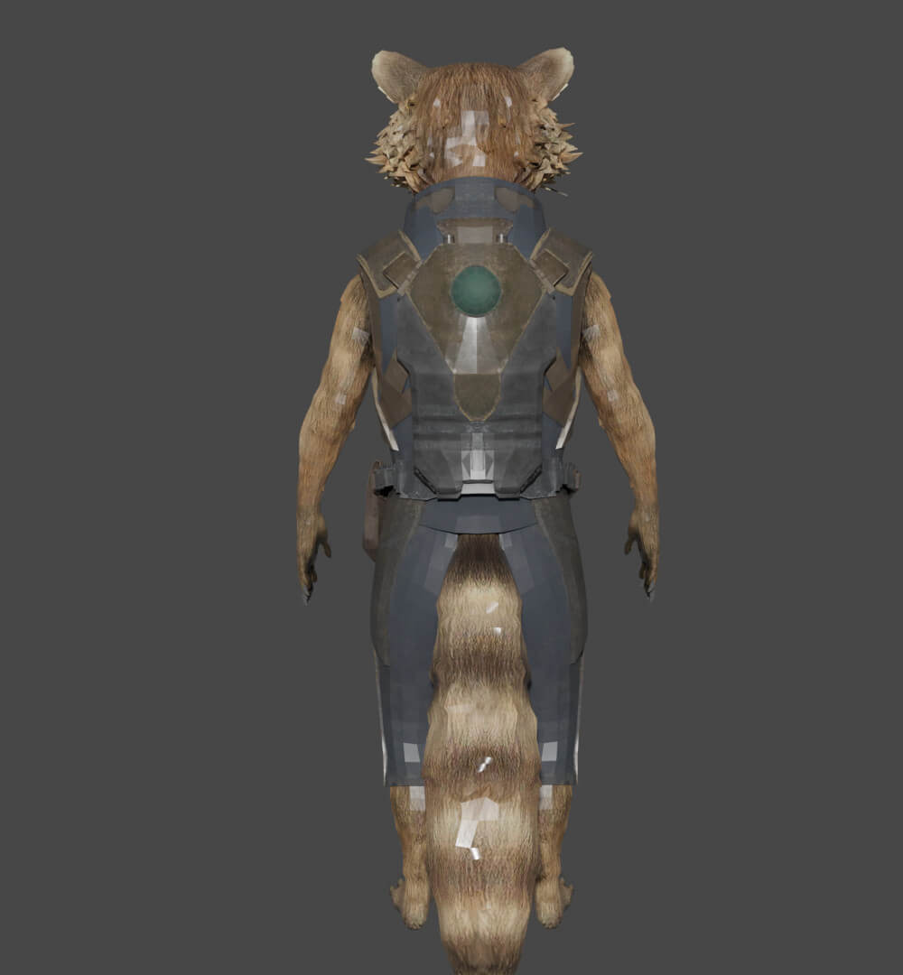 Rocket Raccoon - 3D Model by 3d_Services