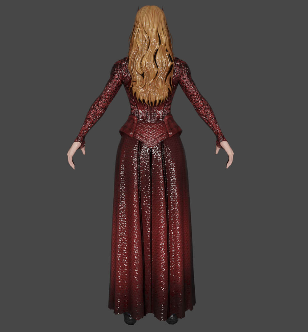 Scarlet Witch Low Poly - 3D Model by 3d_Services