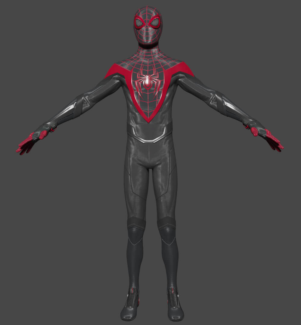 Spider-Man Miles Morales 3D Model by 3d_Services