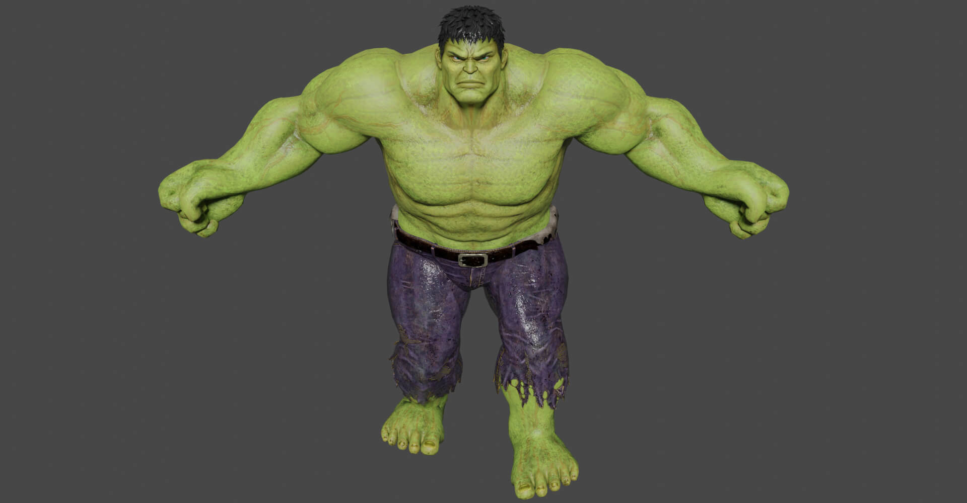 The Incredible Hulk Low Poly 3D Model by 3d_Services