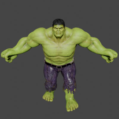 The Incredible Hulk Low Poly 3D Model by 3d_Services