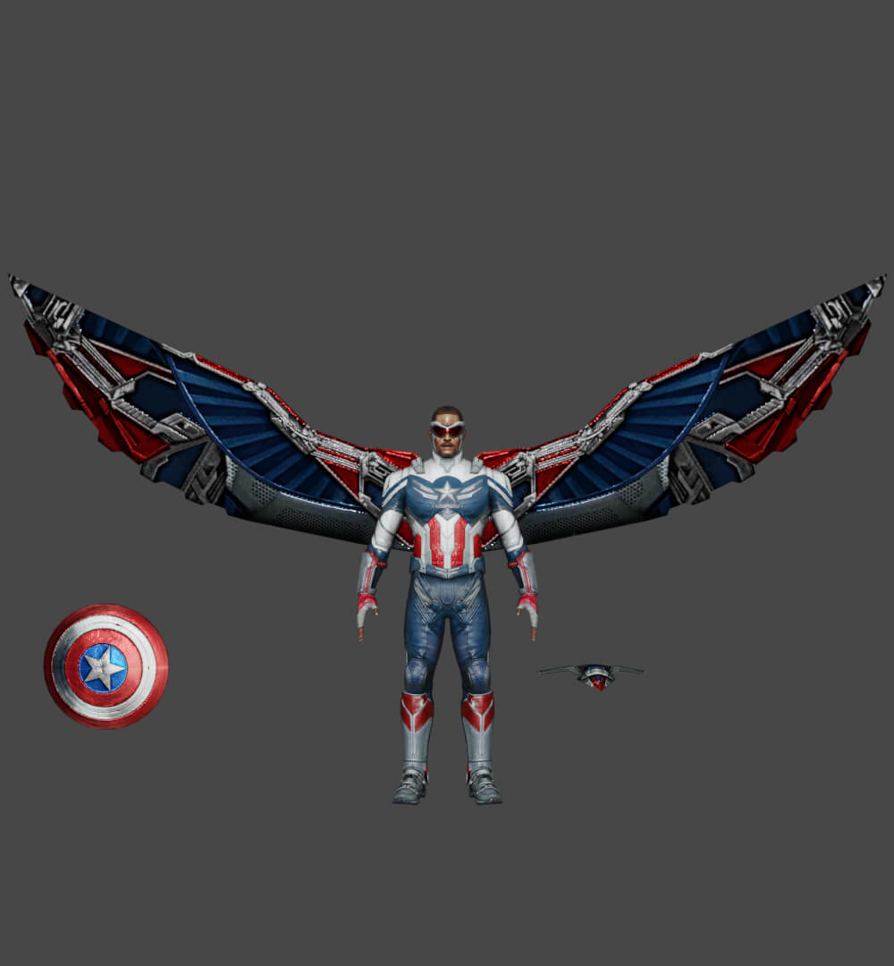 Falcon Low Poly - 3D Model by 3d_Services