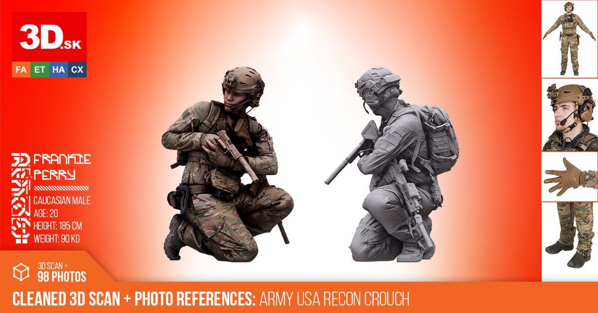 3D Scan & Photo References | Army USA Recon by 3d-sk
