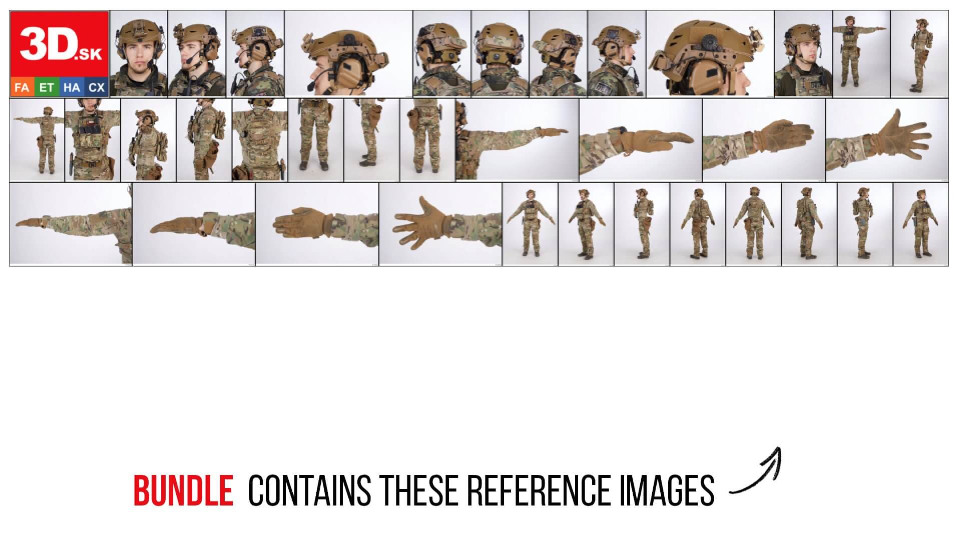 3D Scan & Photo References | Army USA Recon by 3d-sk