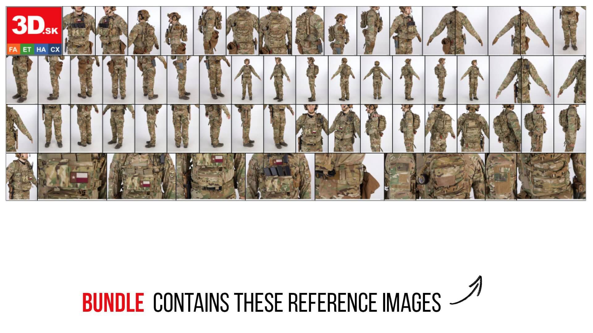3D Scan & Photo References | Army USA Recon by 3d-sk