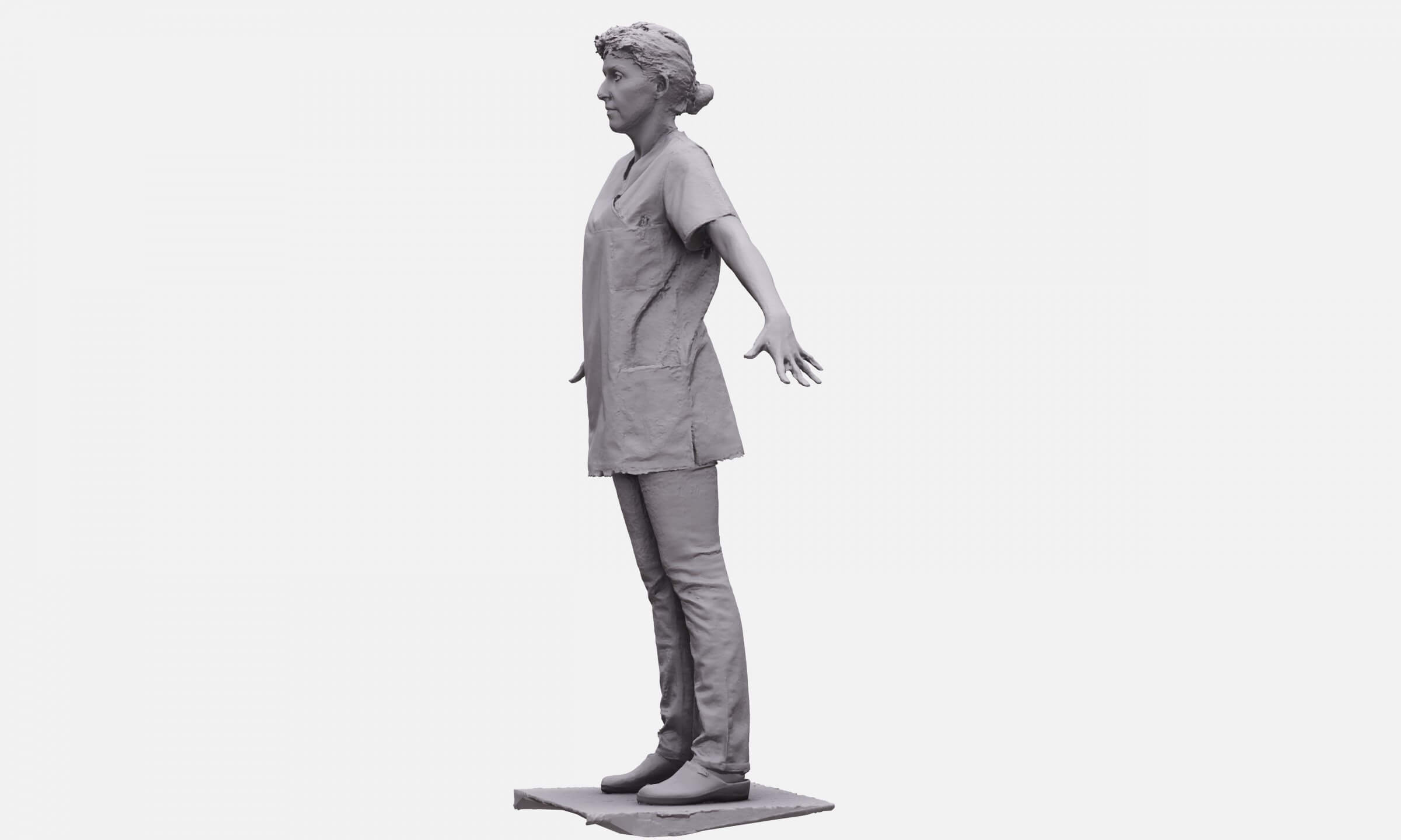 A Pose Base Female Scan Daya Jones Nurse - 3D Model by 3d-sk