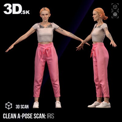 Clean A Pose Scan Iris Clothed - 3D Model by 3d-sk