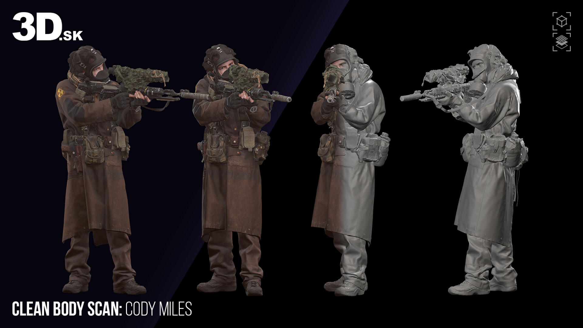 Clean Body 3D Scan Cody Miles Army Stalker by 3d-sk
