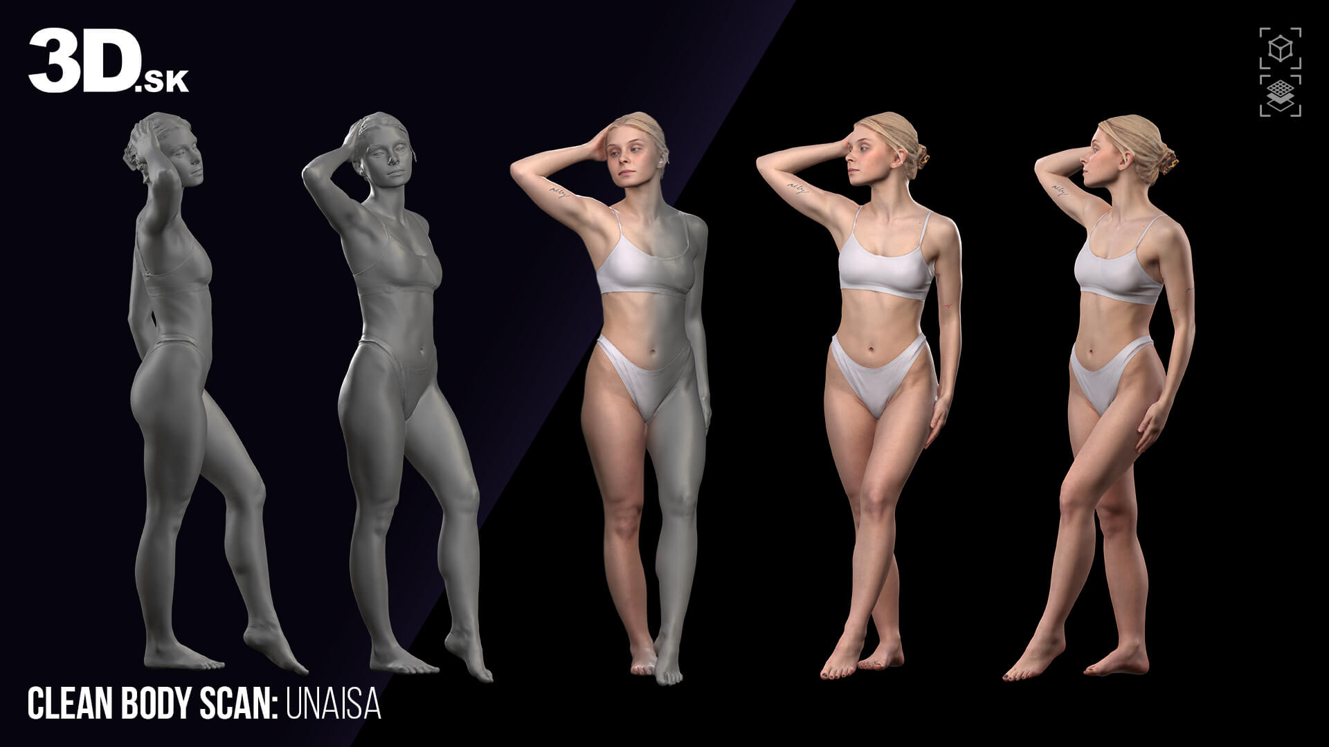 Clean Body Scan Unaisa Underwear - 3D Model by 3d-sk