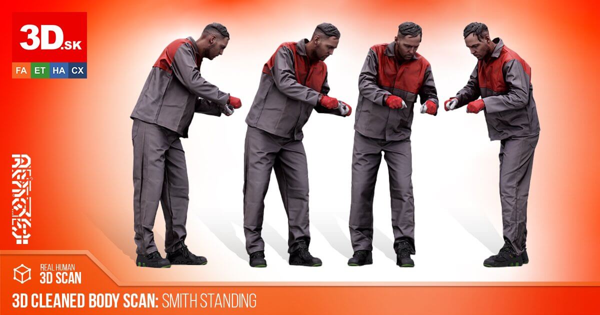 Cleaned 3D Body Scan Smith Standing by 3d-sk