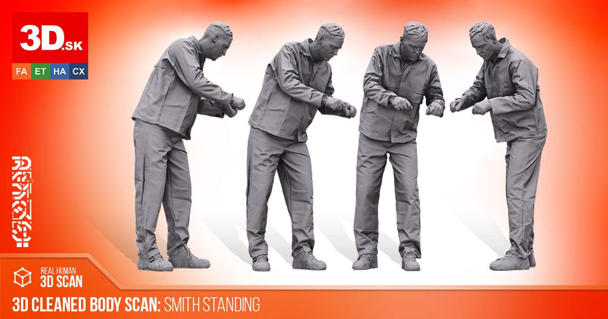 Cleaned 3D Body Scan Smith Standing by 3d-sk
