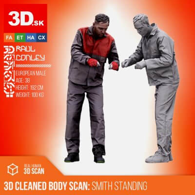 Cleaned 3D Body Scan Smith Standing by 3d-sk