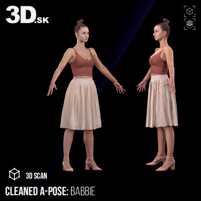 Cleaned a Pose Scan | Babbie Dressed - 3D Model by 3d-sk