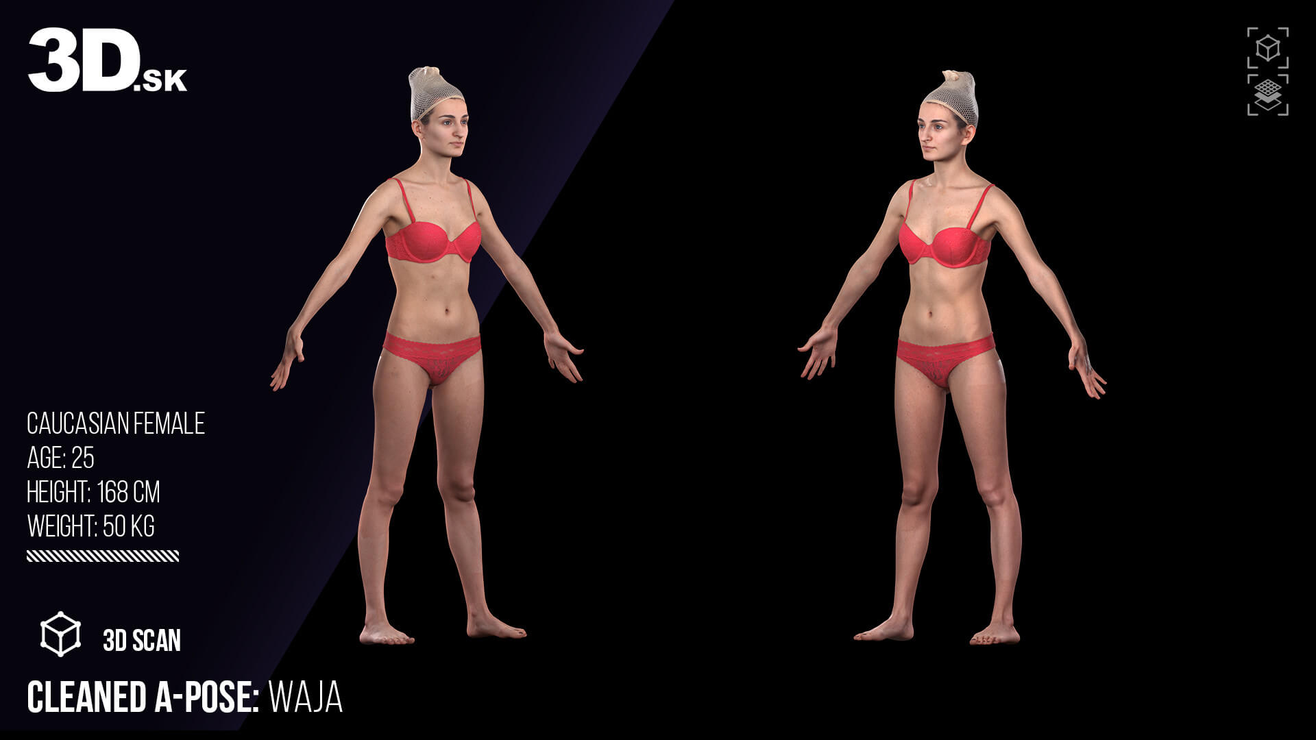 Cleaned A Pose Scan | Waja Underwear - 3D Model by 3d-sk