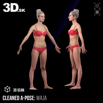 Cleaned a Pose Scan | Babbie Underwear - 3D Model by 3d-sk