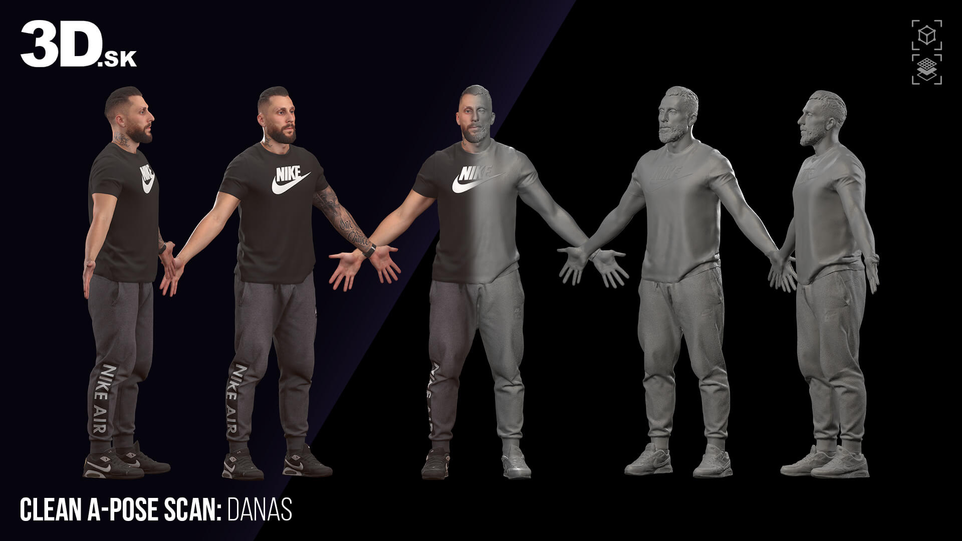 Cleaned Apose Scan Danas Clothed - 3D Model by 3d-sk