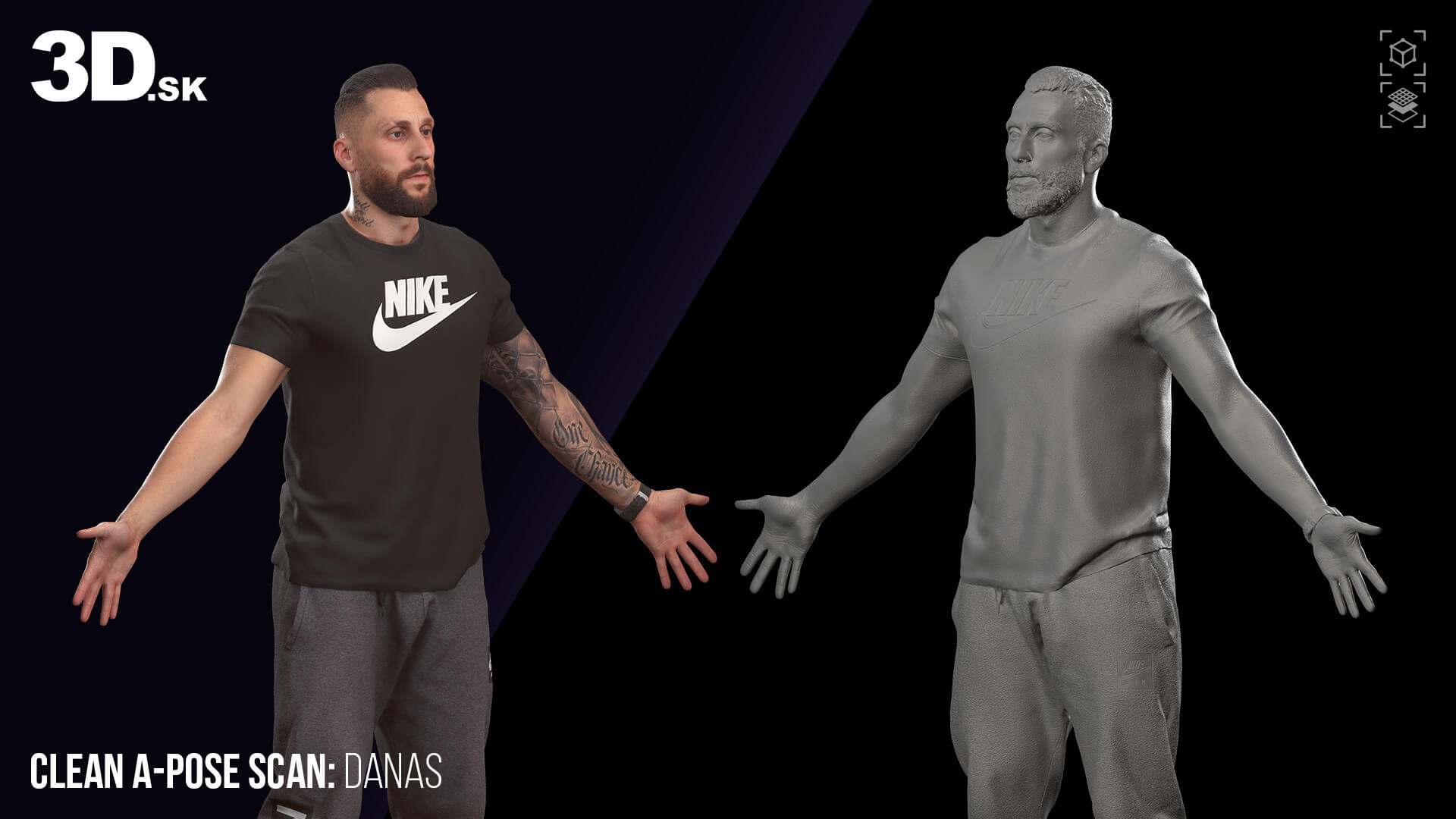 Cleaned Apose Scan Danas Clothed - 3D Model by 3d-sk