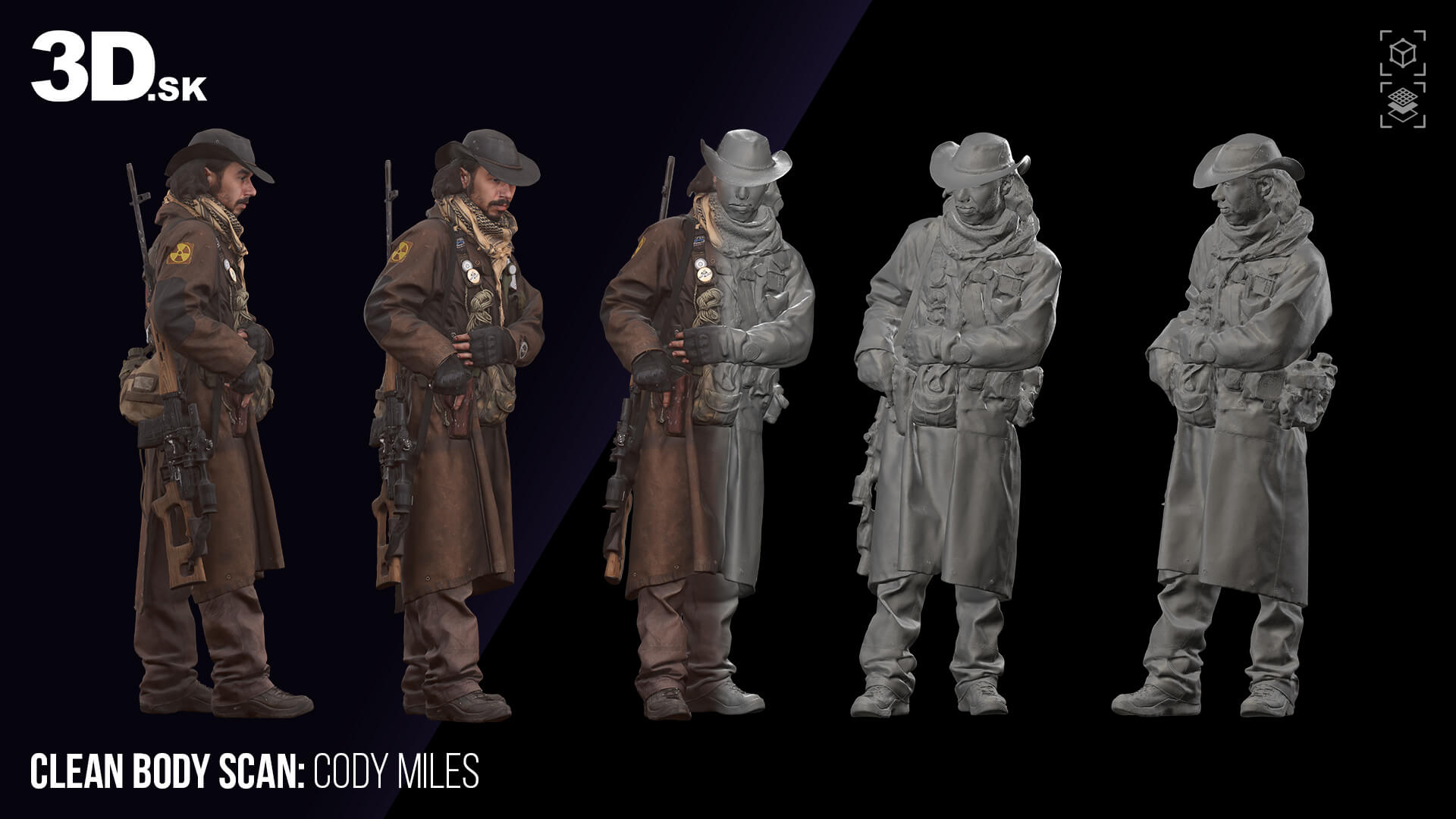 Cleaned Body Scan Cody Miles Army Stalker - 3D Model by 3d-sk