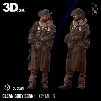 Cleaned Body Scan Cody Miles Army Stalker - 3D Model by 3d-sk