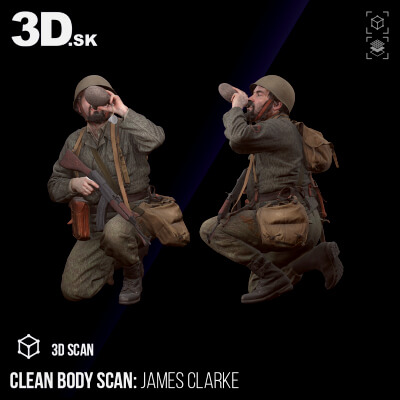 Cleaned Body Scan James Clarke Army Csla - 3D Model by 3d-sk