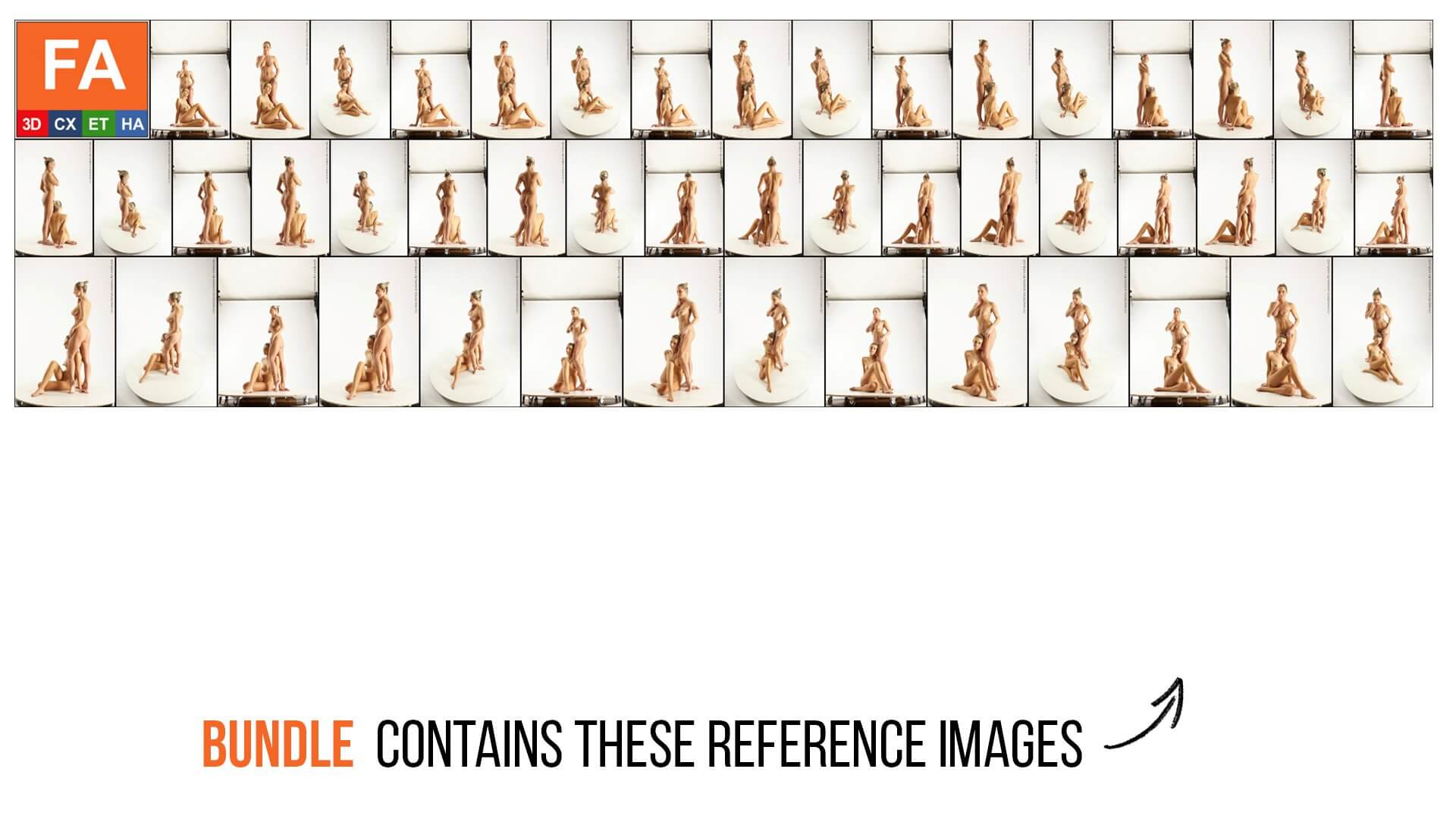 Multi Angle Luiza and Patricie Various Poses - Reference Photo Set by 3d-sk