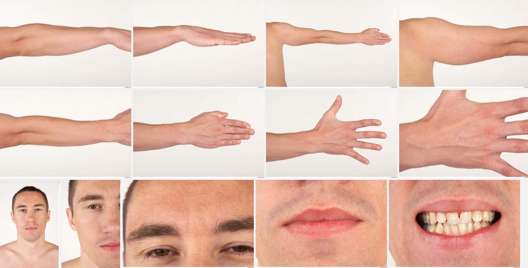 Oleg High Res Skin Texture Photo Set by 3d-sk