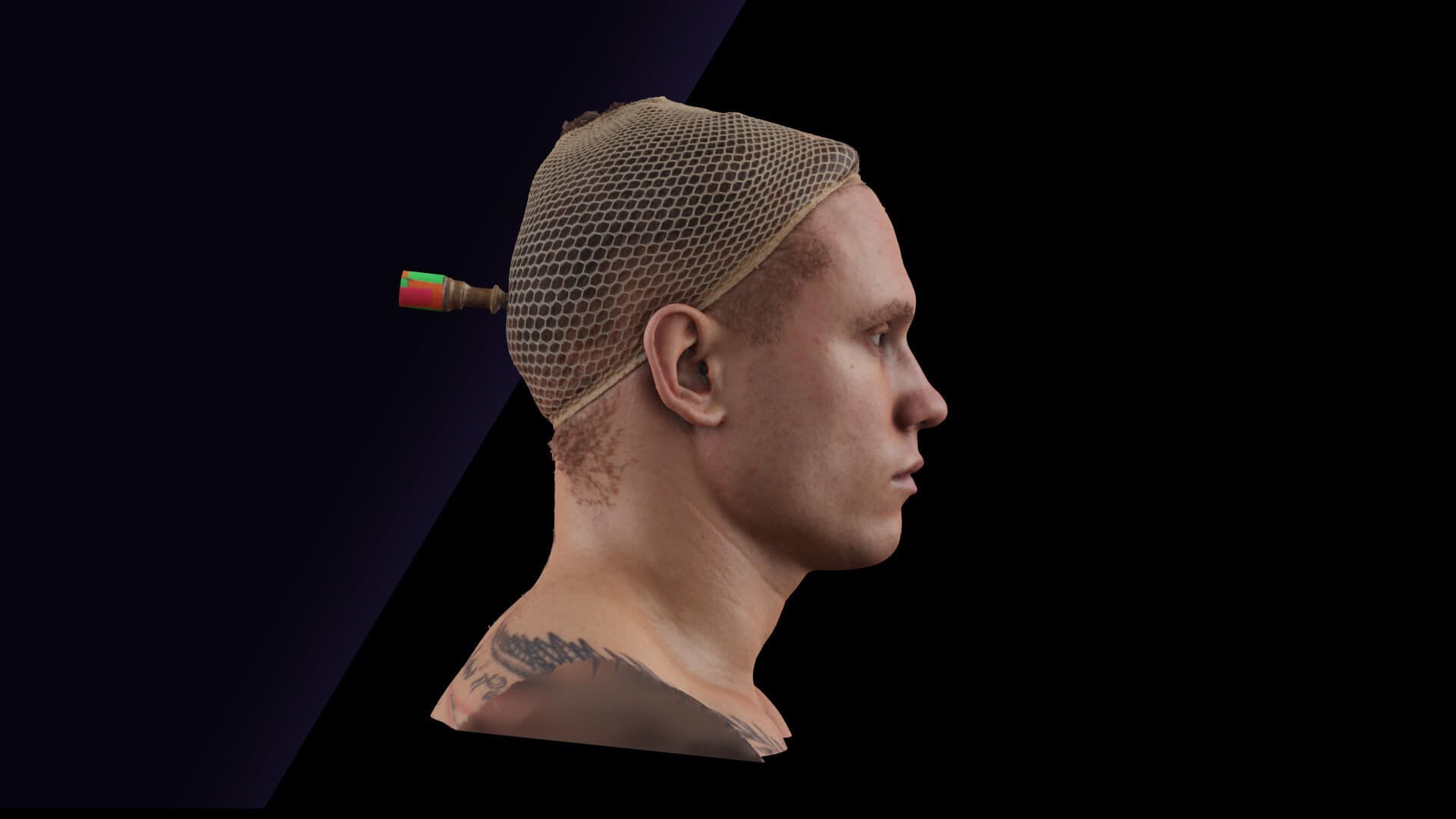 Raw Head Scan Gilbert - 3D Model by 3d-sk