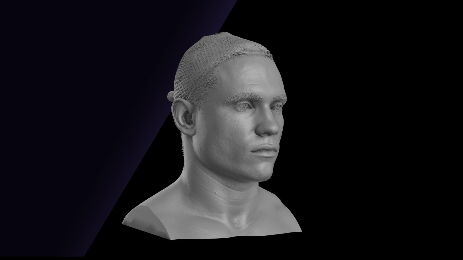 Raw Head Scan Gilbert - 3D Model by 3d-sk