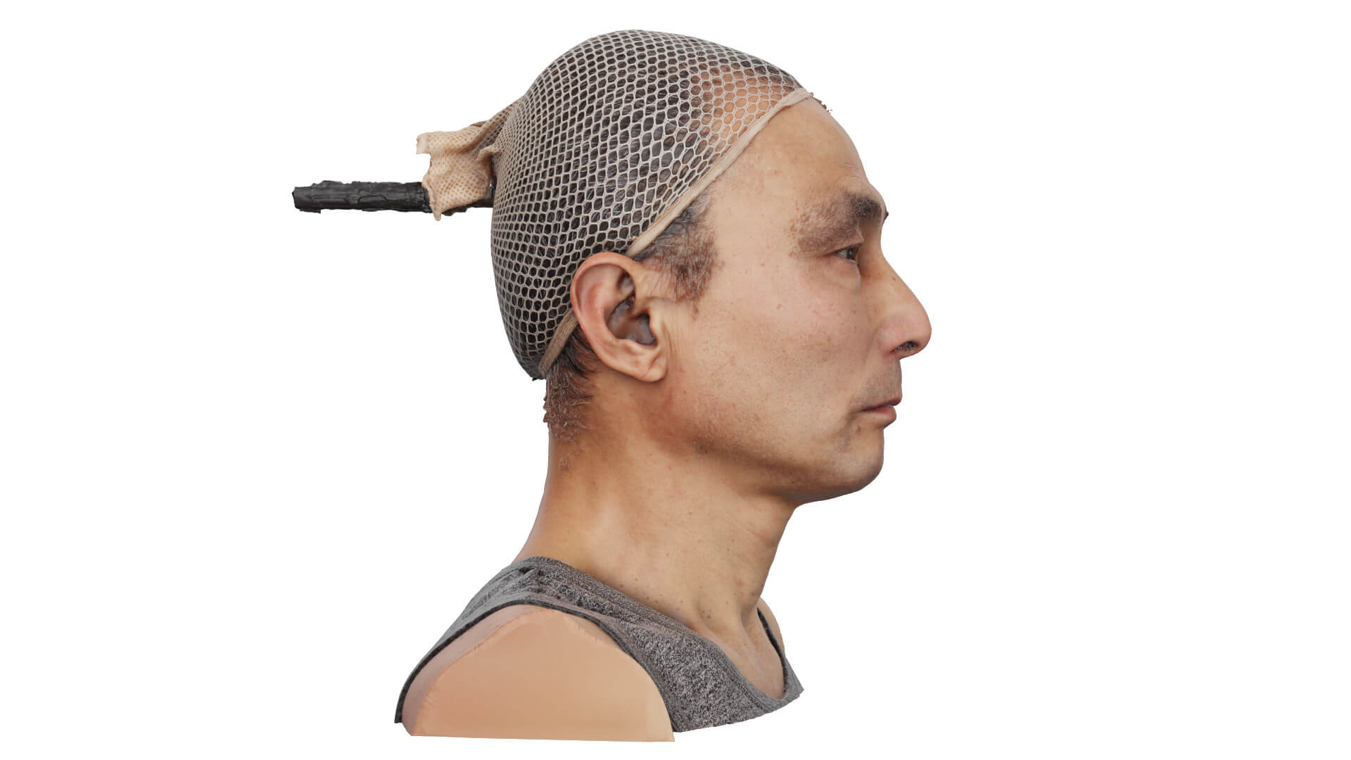 Raw Head Scan Hitarashi Hachigoro - 3D Model by 3d-sk