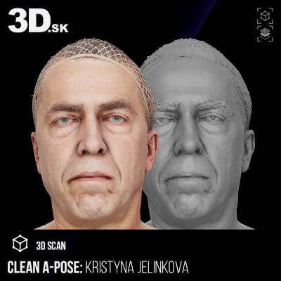 Raw Head Scan Pete Novack - 3D Model by 3d-sk