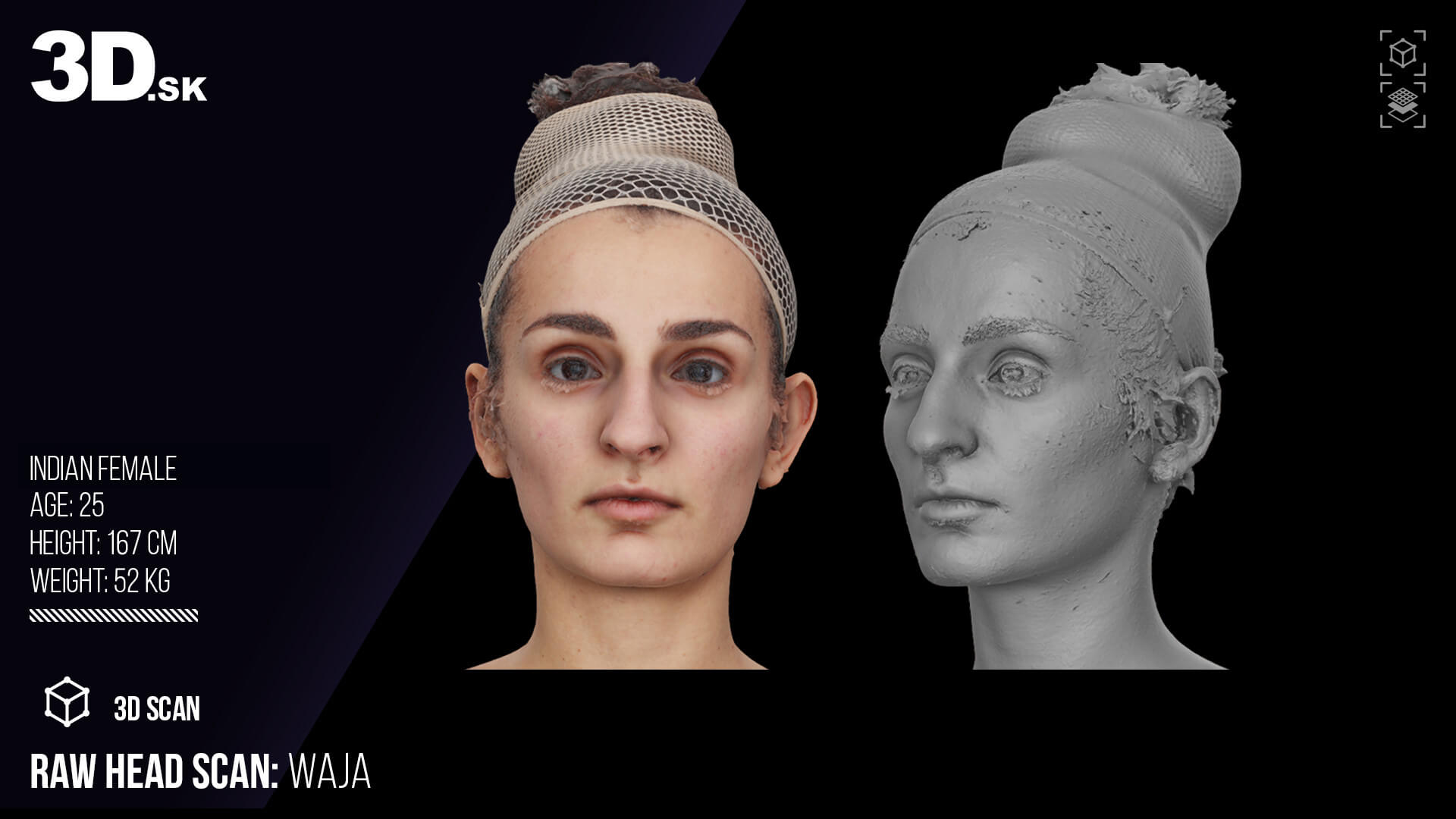 Raw Head Scan | Waja - 3D Model by 3d-sk
