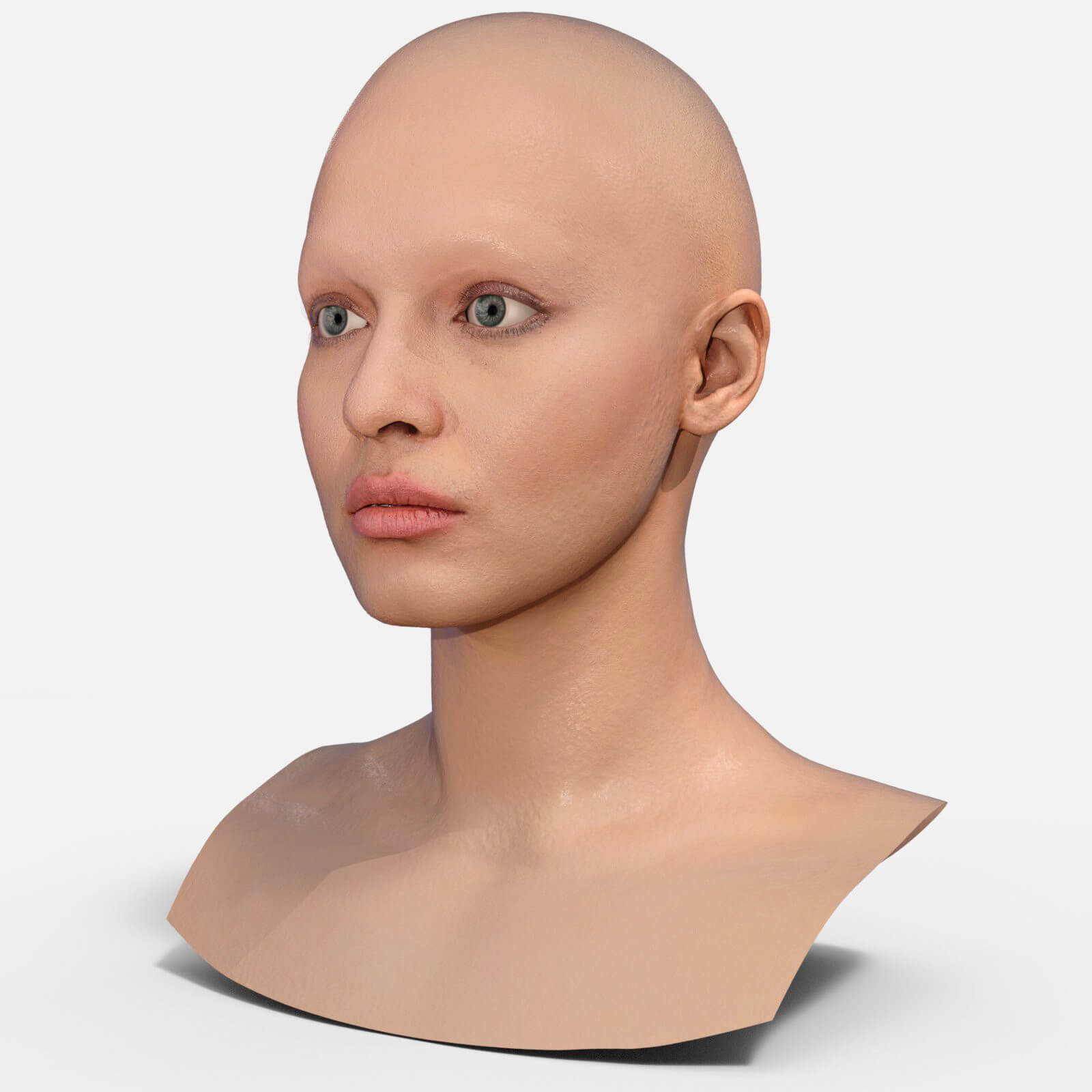 Retopologized 3D Head Scan of Tamila by 3d-sk