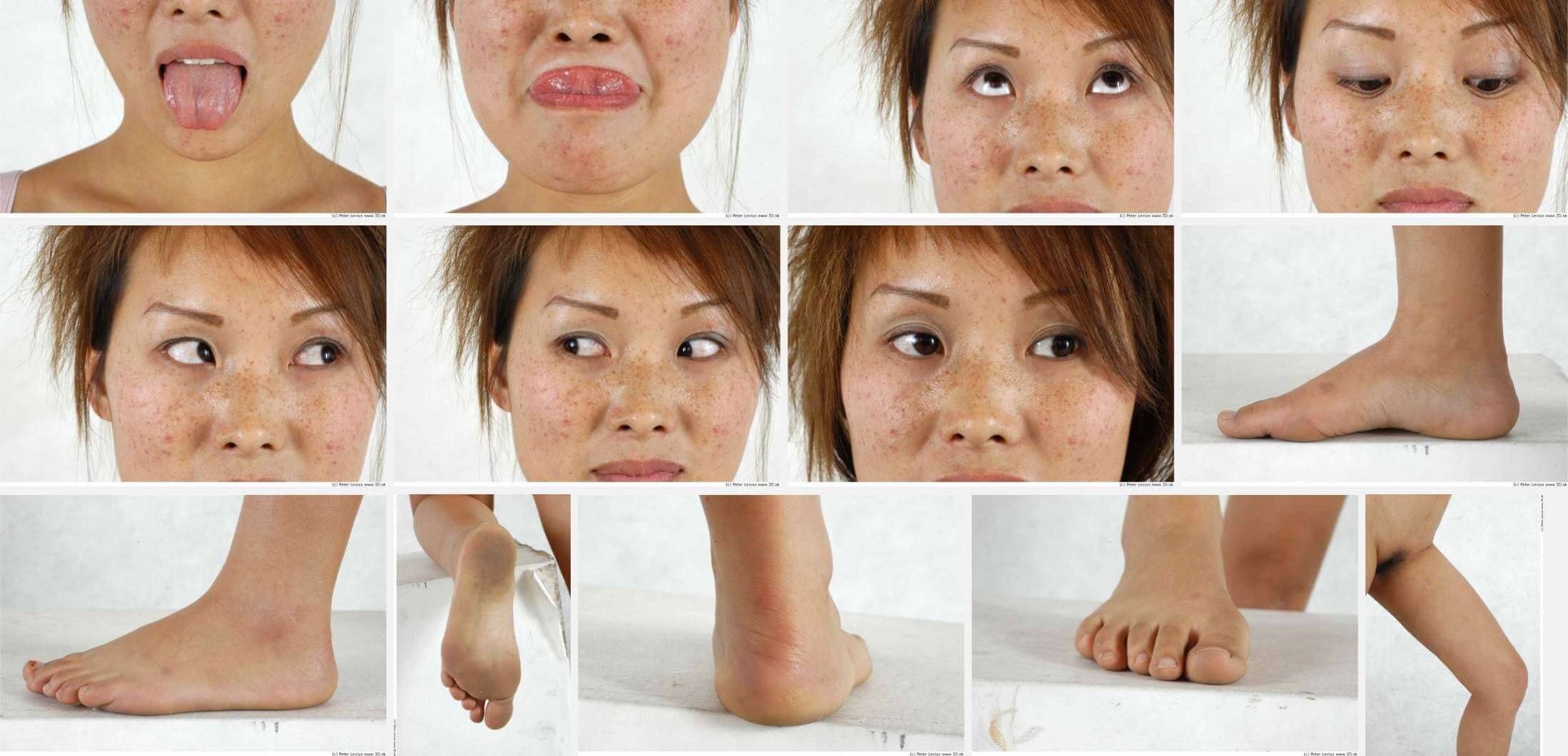 Zhang High Res Skin Texture Photo Set by 3d-sk