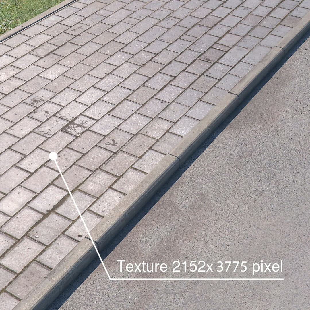 3 Variants of Pavement With Road - 3D Model by 3d skay blue