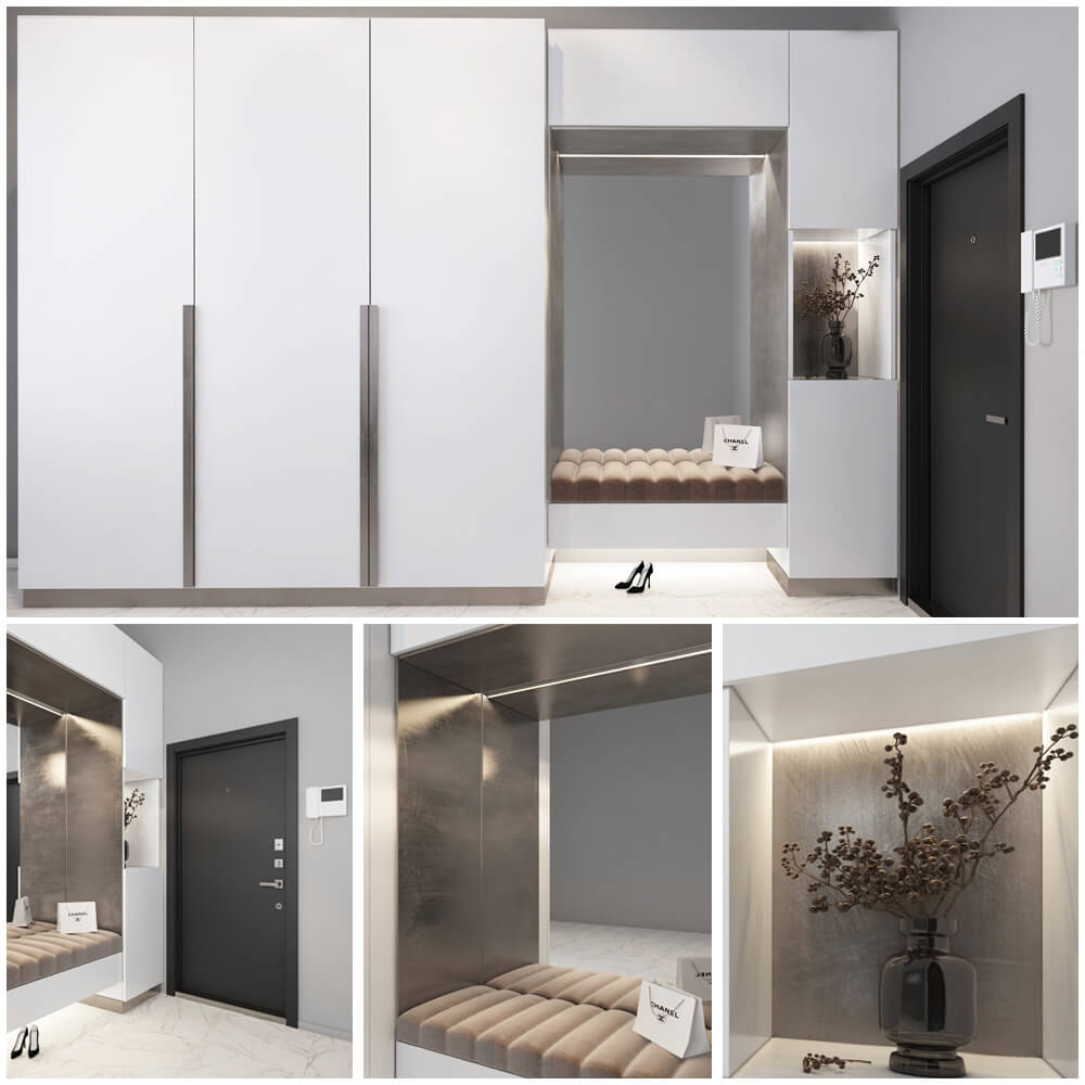 Composition in The Hallway 1 - 3D Model by 3d skay blue