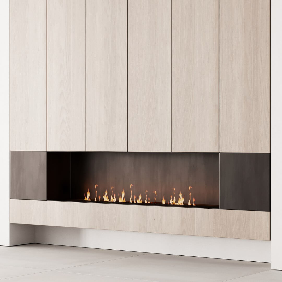 Fireplace Decorative Wall Kit - 3D Model by 3d skay blue